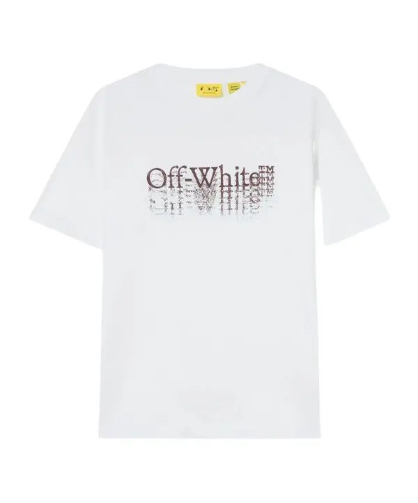 Off-White Big Bookish Stamp Cotton T-shirt - White