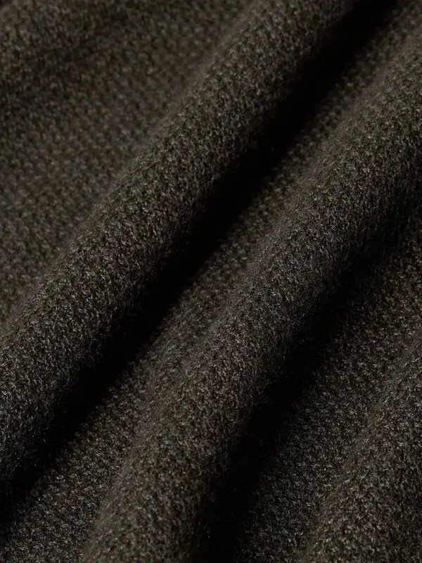Zegna Dark Olive Green And Dark Grey Cashseta Full Zip Cardigan