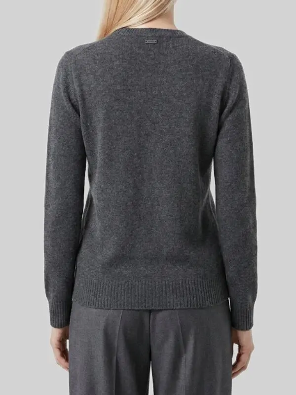 Max Mara Lume Crewneck Knitted Jumper - Dark Gray