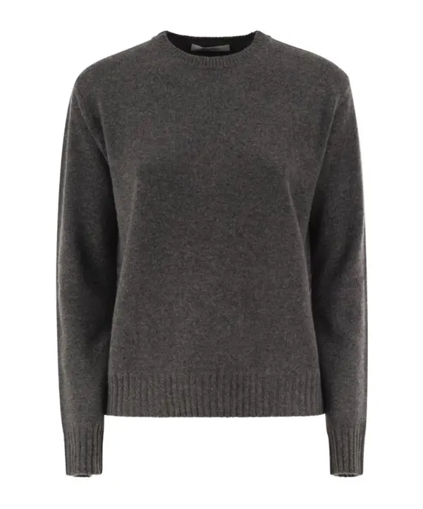 Max Mara Lume Crewneck Knitted Jumper - Dark Gray
