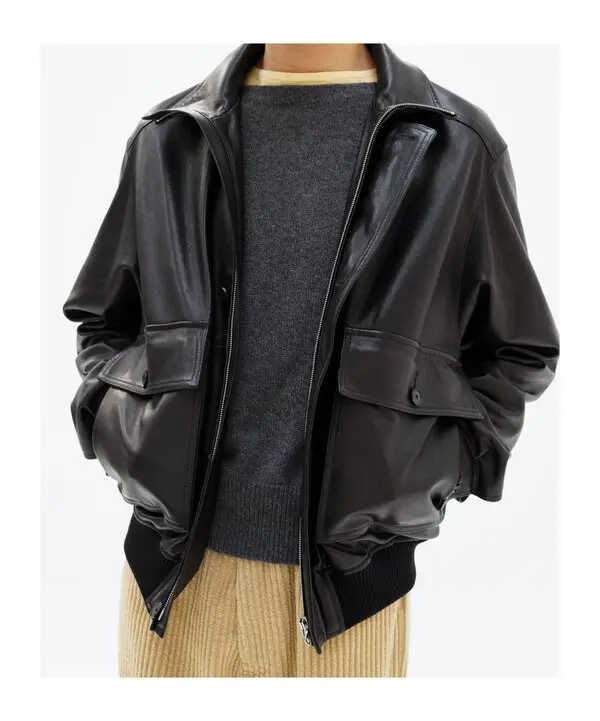Auralee Textured Leather Blouson