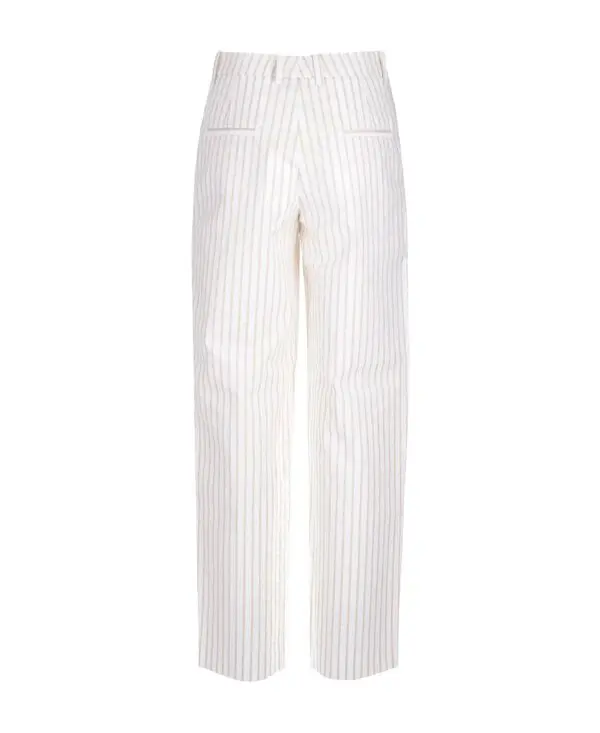 Fabiana Filippi Striped Belt Tripping Casual Pants