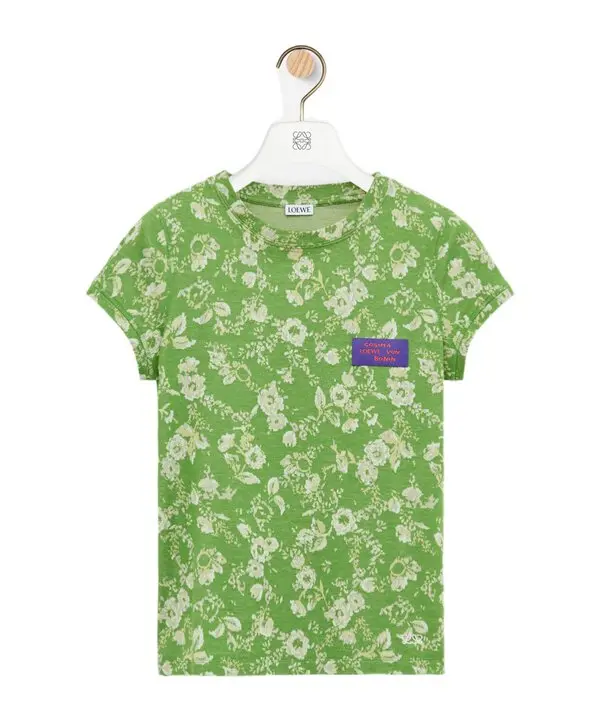 Loewe Small Fit T-shirt In Cotton - Green