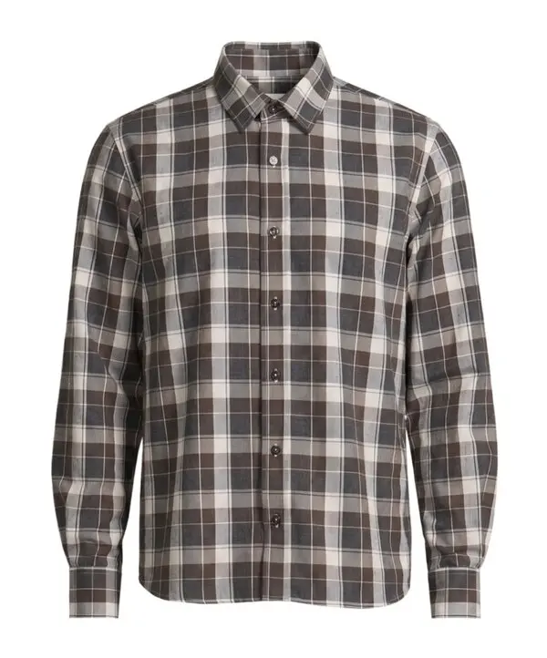 Peserico Long-sleeved Plaid Shirt