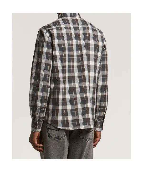 Peserico Long-sleeved Plaid Shirt