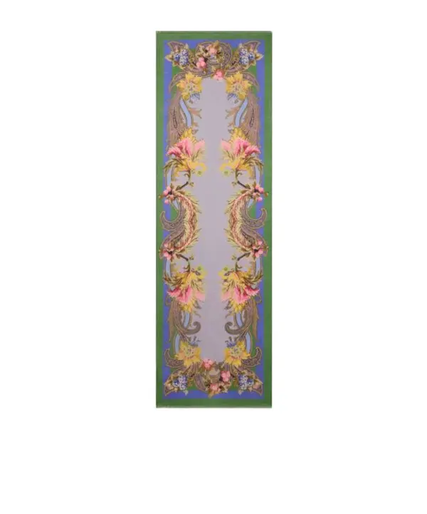 Etro Floral-paisley Scarf - Light Blue