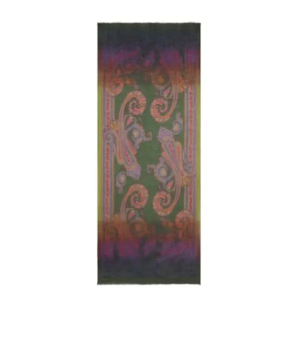 Etro Paisley-print Scarf - Green