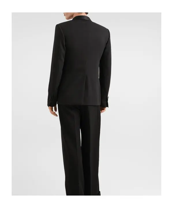 Dolce & Gabbana Double-breasted Tuxedo Jacket In Techno Gabardine