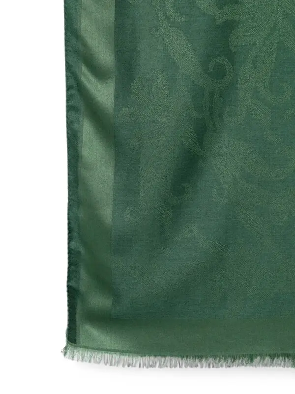 Etro Paisley-jacquard Fringed Scarf