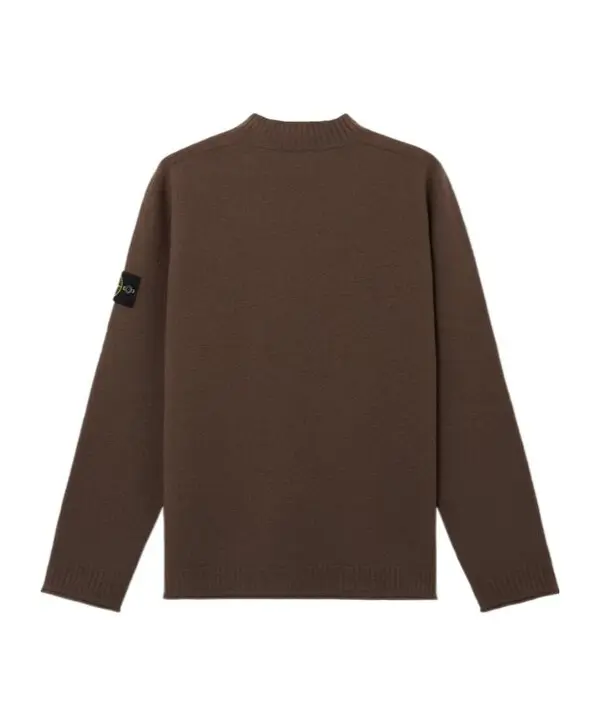 Stone Island Regular-fit Mock Neck Jumper With Rolled Edges