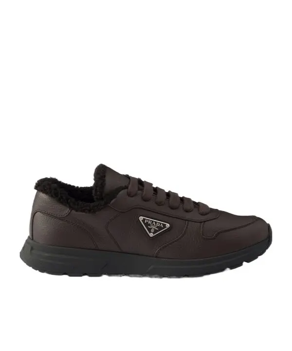 Prada Triangle-logo Lace-up Sneakers