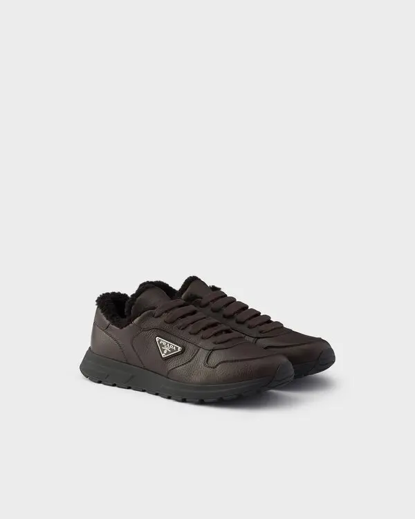 Prada Triangle-logo Lace-up Sneakers