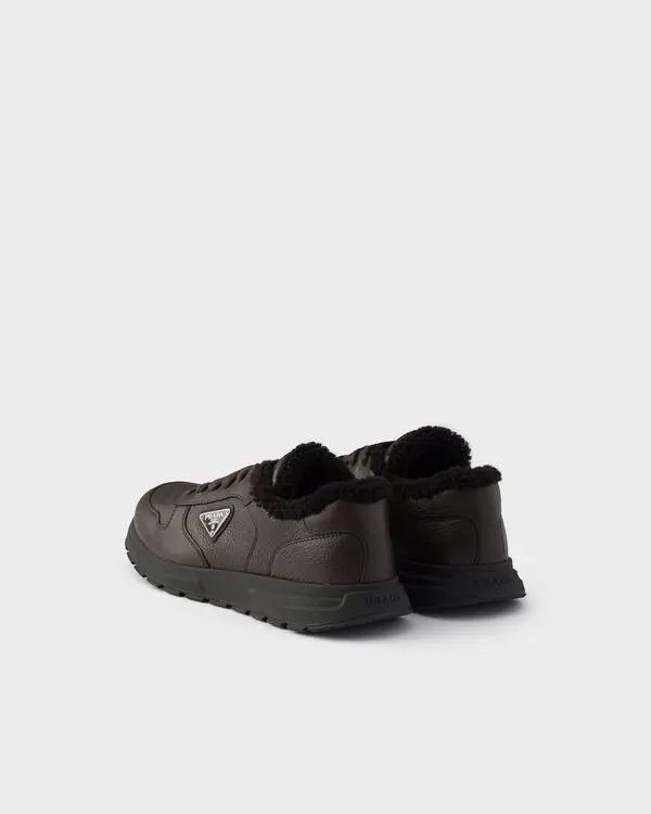 Prada Triangle-logo Lace-up Sneakers
