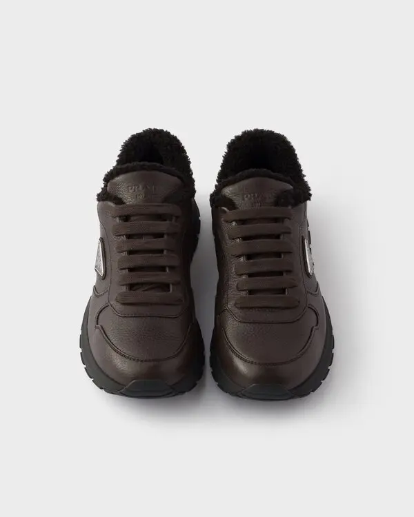 Prada Triangle-logo Lace-up Sneakers