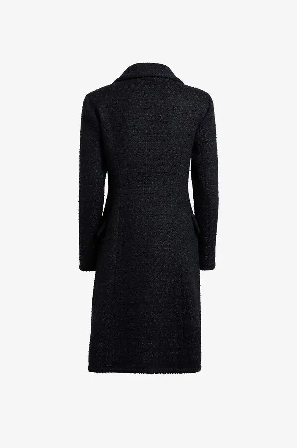 Etro Tweed Notched-lapels Coat - Navy Blue
