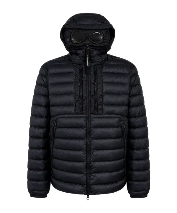 C.P. COMPANY Long-sleeve Hooded Down Jacket - Blue