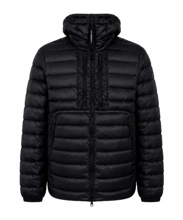 C.P. COMPANY Long-sleeve Hooded Down Jacket - Blue