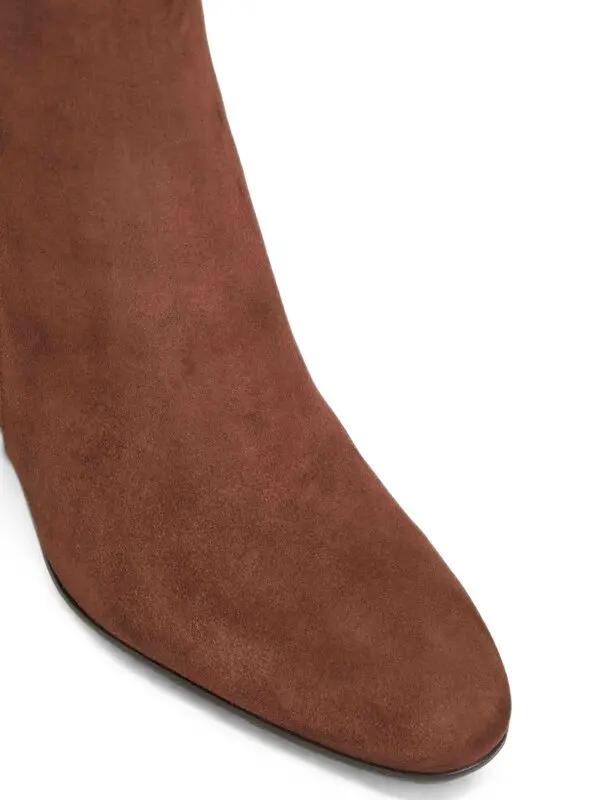 GIANVITO ROSSI Suede Block-heel Ankle Boots