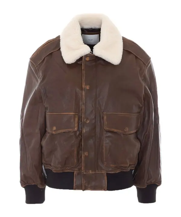 DUNST Oversized Shearling Collar Jacket