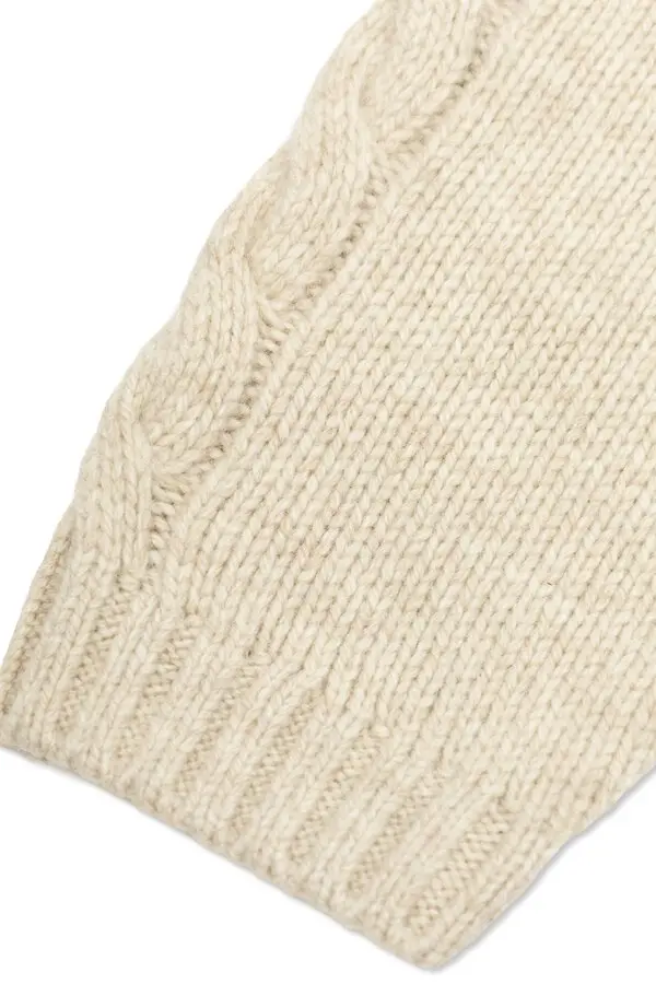 Bonpoint Cherry-embroidered Cable-knit Sweater
