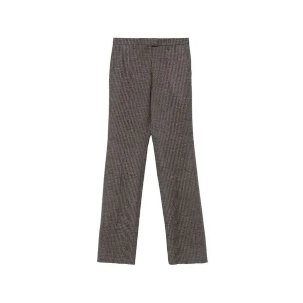 Etro Check Straight-leg Trousers - Black