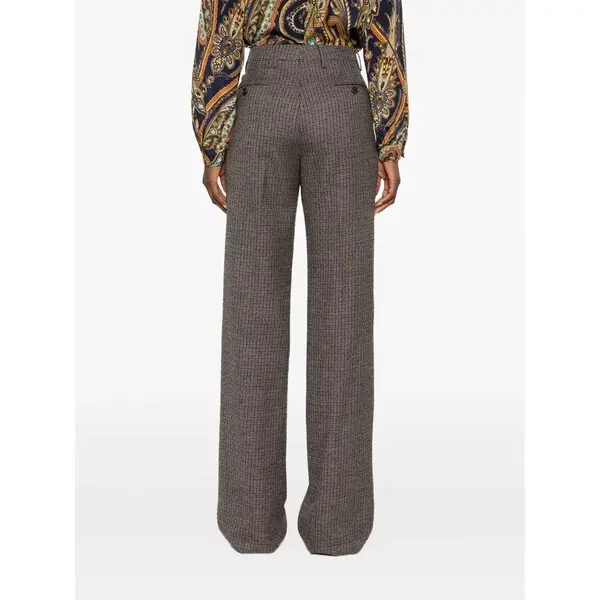 Etro Check Straight-leg Trousers