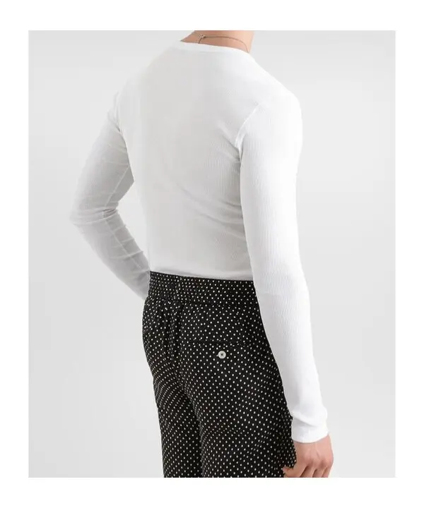 Dolce & Gabbana Serafino T-shirt In Ribbed Cotton