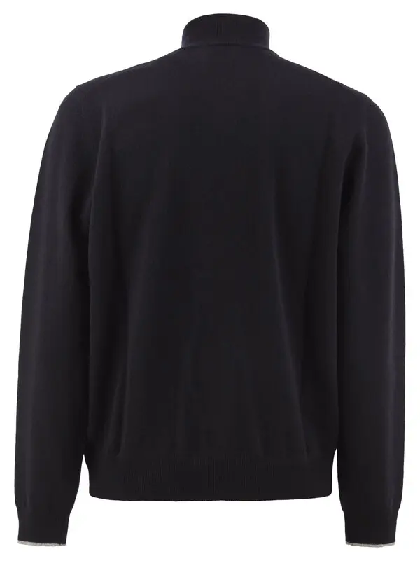 Peserico Zip-up Stand Collar Cardigan - No