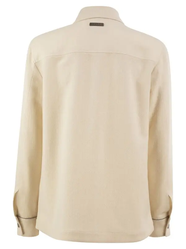 Peserico Button-front Long-sleeve Casual Shirt-style Jacket