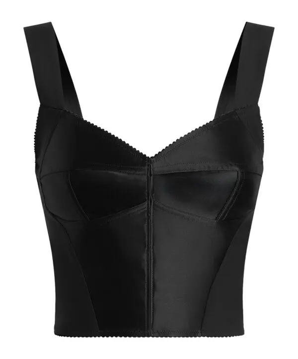 Dolce & Gabbana Bodycon Bustier Top - Black