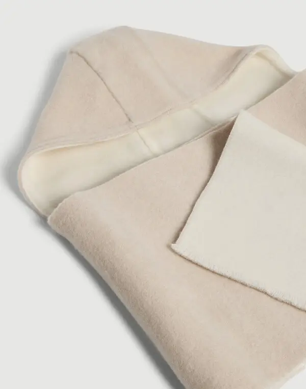 Brunello Cucinelli Hooded Wool And Cashmere Knit Scarf