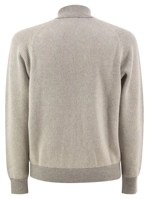 Peserico Long-sleeve Ribbed Casual Jacket - No