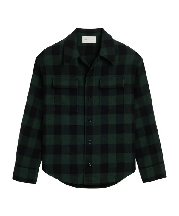 AMI Paris Wide Checkered Overshirt