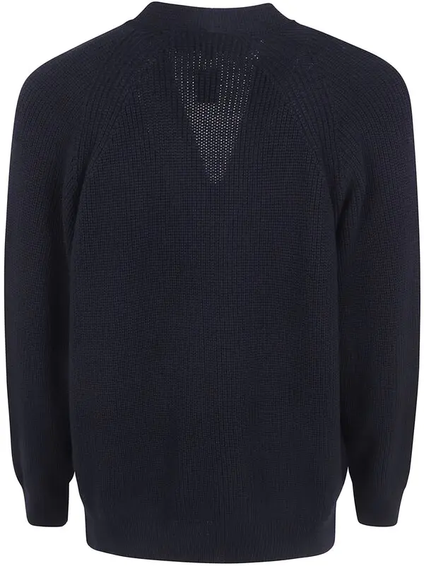 Comme Des Garçons Long-sleeved Knitted Cardigan