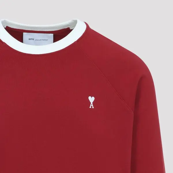 AMI Paris Logo Embroidered Crewneck Sweatshirt