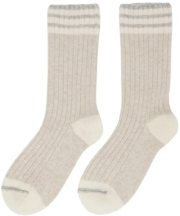 Brunello Cucinelli Ribbed-knit Cashmere Socks