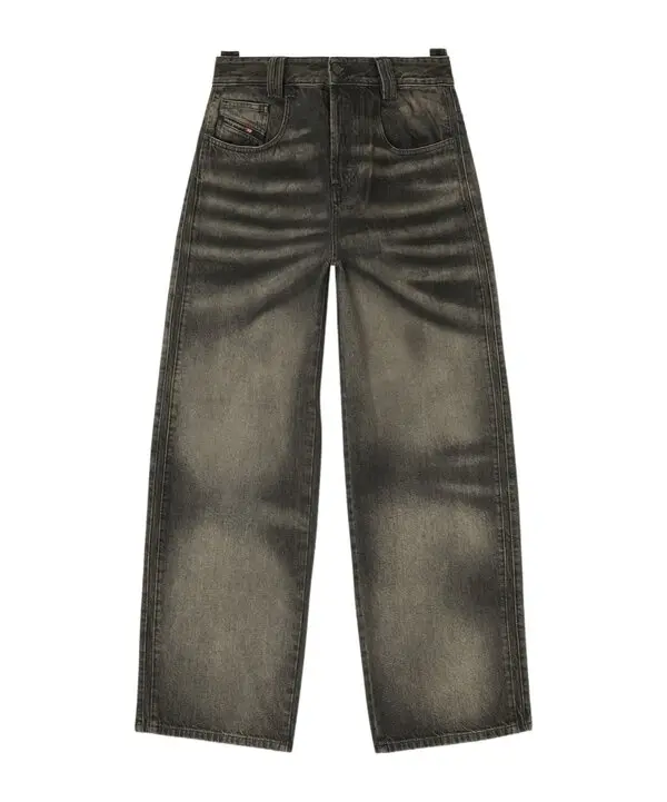 DIESEL® 1982 D-hakou High Waist Relaxed Jeans - Black/dark Grey
