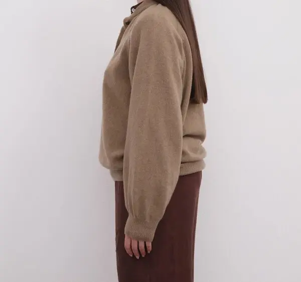 BASERANGE Long-sleeved Knit Polo Shirt
