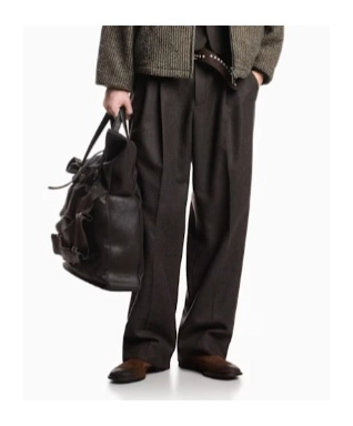 Emporio Armani Pleated Wide-leg Trousers