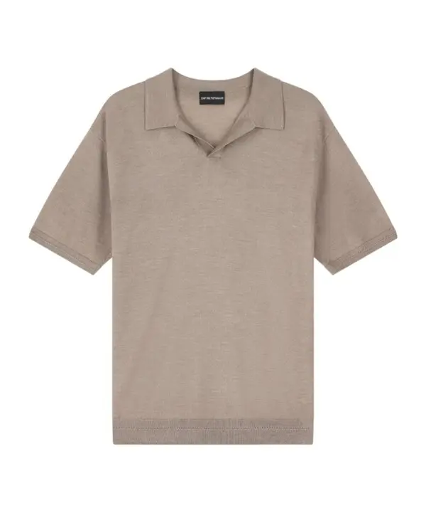 Emporio Armani Ribbed-collar V-neck T-shirt - No