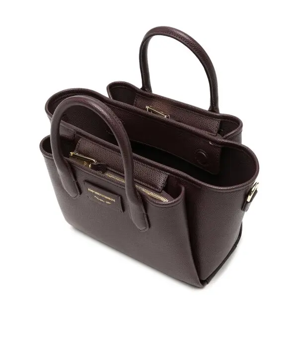 Emporio Armani Grained-leather Tote Bag