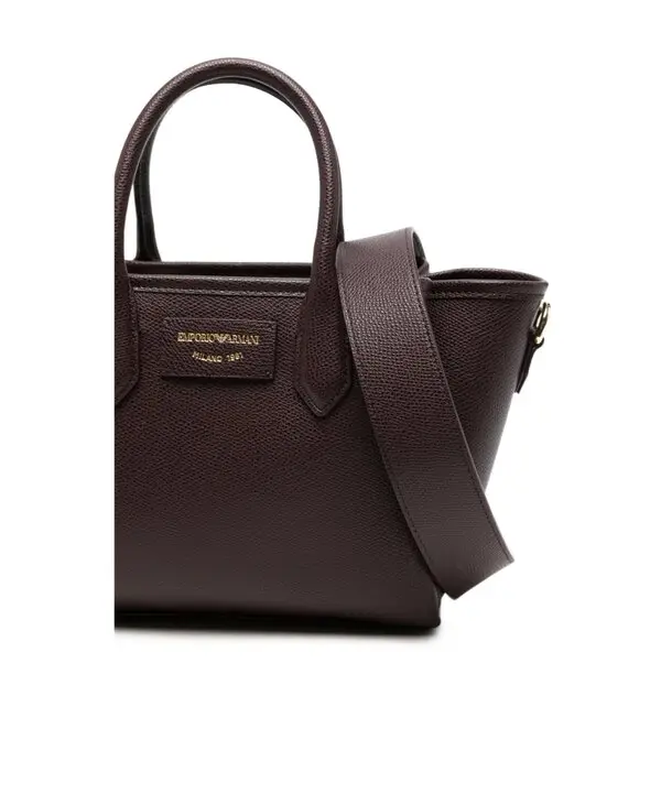 Emporio Armani Grained-leather Tote Bag