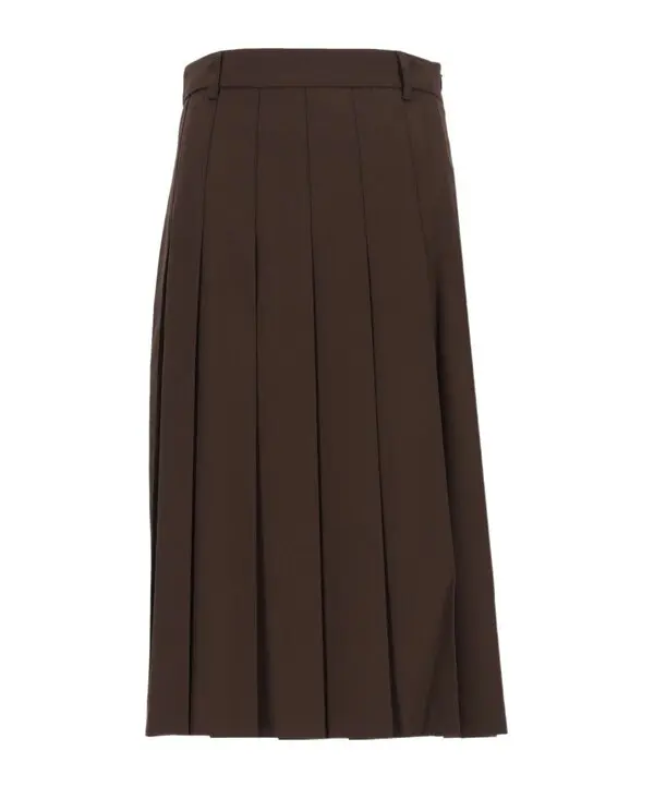 DUNST Pleated Midi Skirt - Black