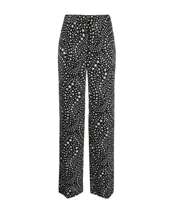 Stella McCartney Star-print Silk Trousers