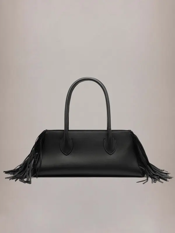 Amiri Fringe Honey 40 Shoulder Bag - Black