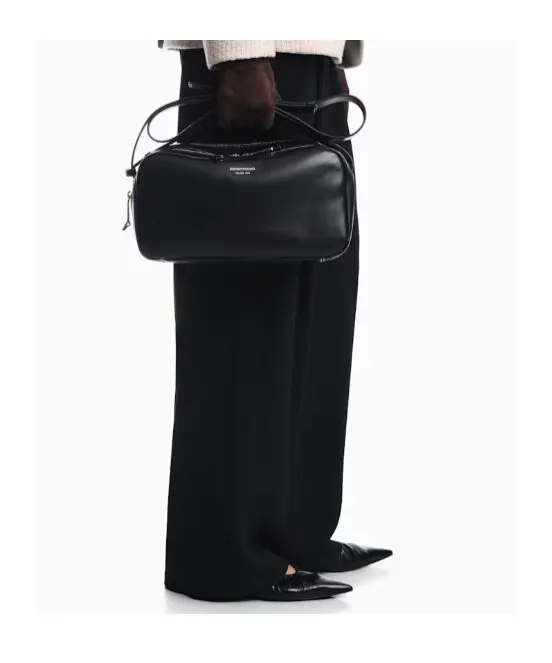 Emporio Armani Logo-stamp Leather Shoulder Bag