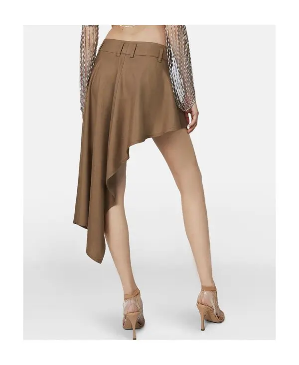 Stella McCartney Asymmetric Draped Skirt - Brown