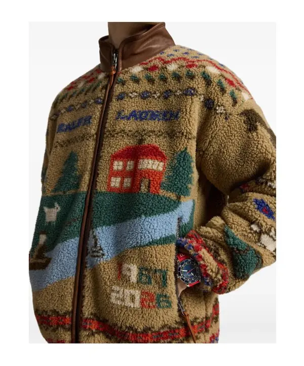 Polo Ralph Lauren Fleece Intarsia Zip Jacket
