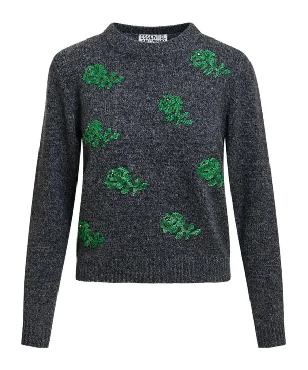 Essentiel Antwerp Long-sleeved Knitwear - Green/gray
