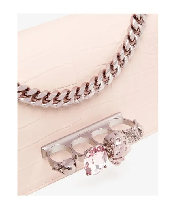Alexander McQueen Jewelled Embossed Shoulder Bag